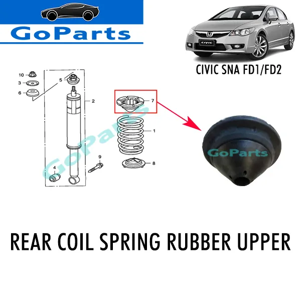 HONDA CIVIC SNA SNB FD REAR COIL SPRING RUBBER UPPER 52691-SNA-A01 | Lazada