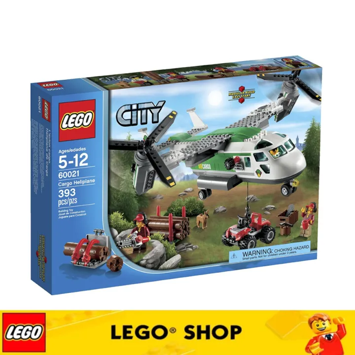【100% Original】 LEGO City 60021 Cargo Helicopter Toy Building Block Set ...