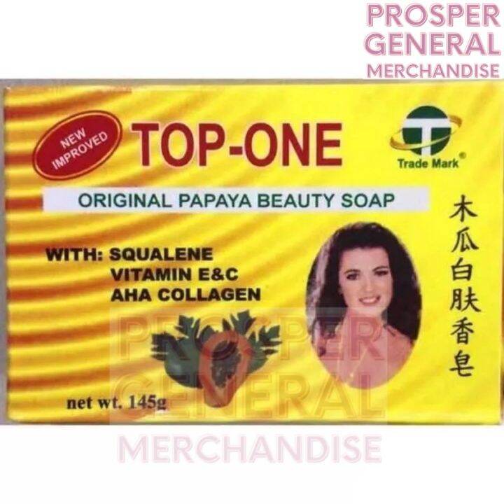 ORIGINAL Top One & Top Gel Original Papaya Whitening Soap 145g Prosper General Merchandise ...