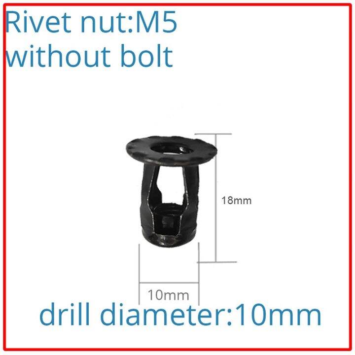 M5 M6 Petal Rivets Nut Car License Carbon Steel Anchor Nut Metal Iron ...