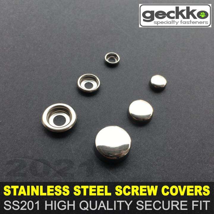 STAINLESS STEEL SCREW COVERS by Geckko Fasteners M4 pack of 50s | Lazada PH