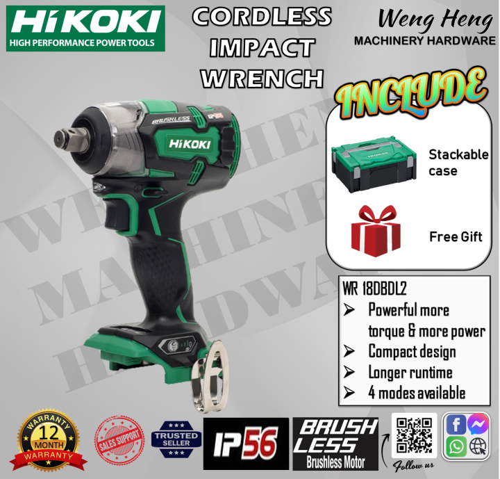 100% Genuine Hitachi/ Hikoki 18 V Series IP56 Brushless Cordless Impact ...