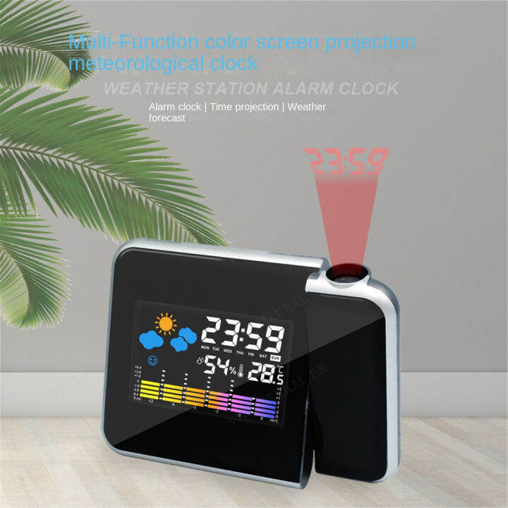 vivinatural LED Weather Forecast Clock with Projection and Calendar ...