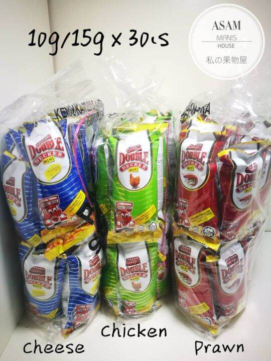 DOUBLE DECKER CRACKER(10g/15g x 30's)(MINI PACKS)CHEESE / CHICKEN ...