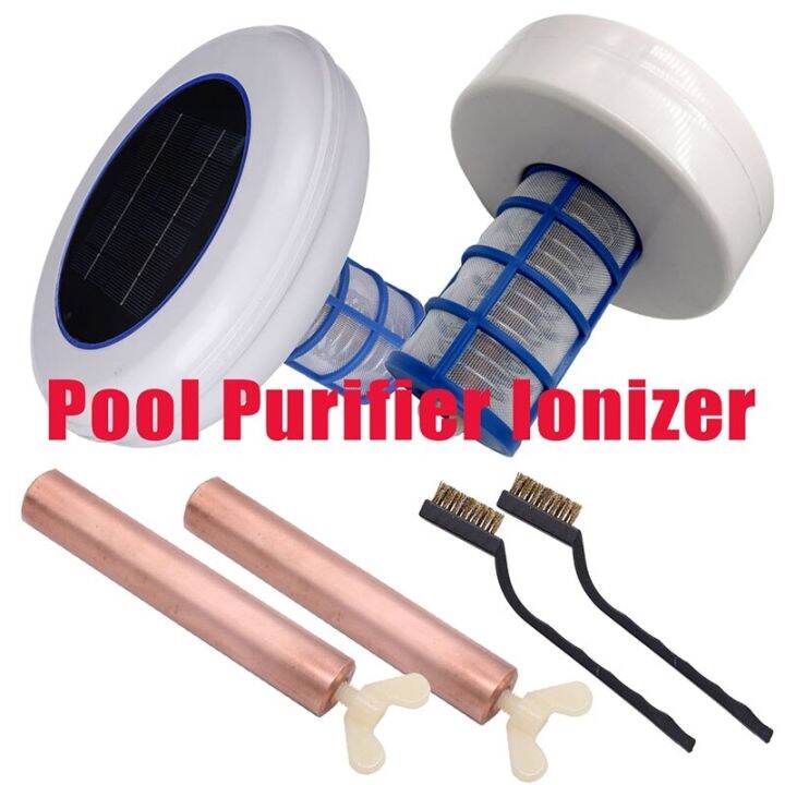 Solar Pool-Ionizer Copper Silver Ion Swimming Pool Purifier Kills-Algae ...