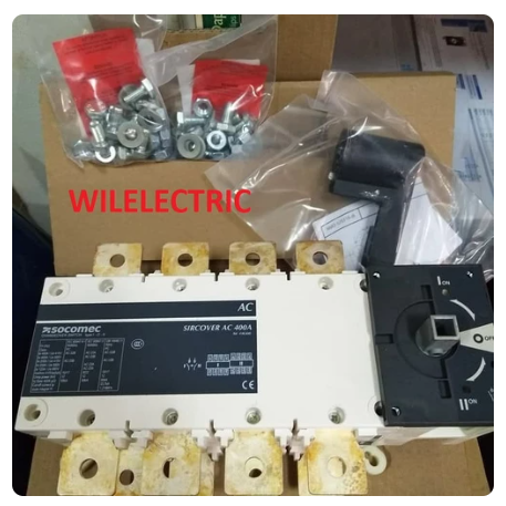 SOCOMEC Handle COS change over switch 1 0 2 4P sircover 400A 400 A | Lazada Indonesia