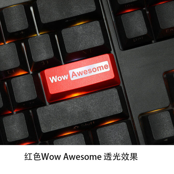 OEM personality transparent keycap red and black big key backspace ...
