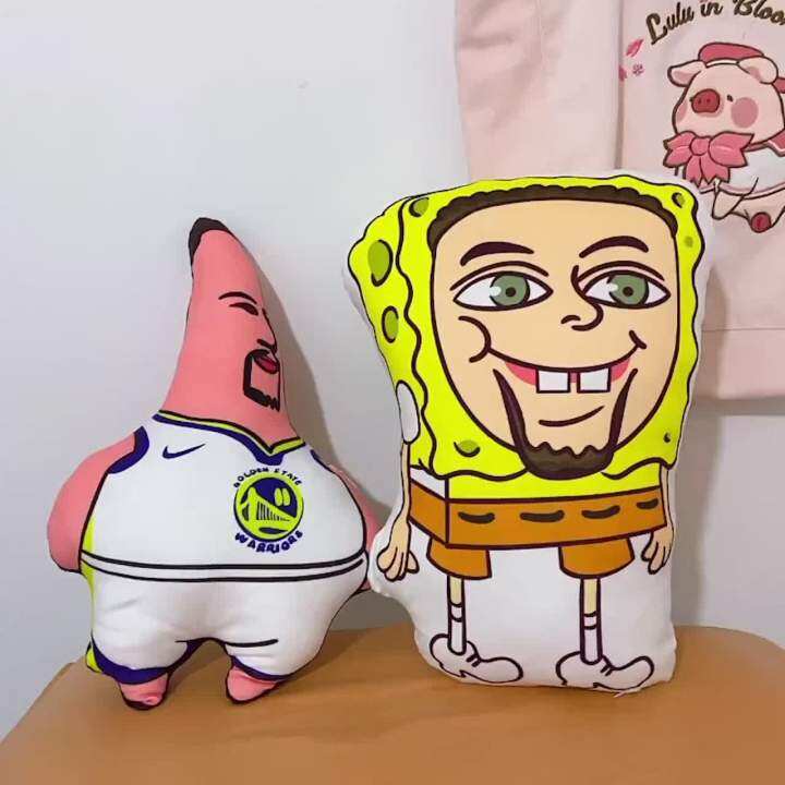 2023 ทอมป์สันส่งตุ๊กตาดาวใหญ่หมอนตุ๊กตาของเล่นตุ๊กตา SpongeBob Curry ...