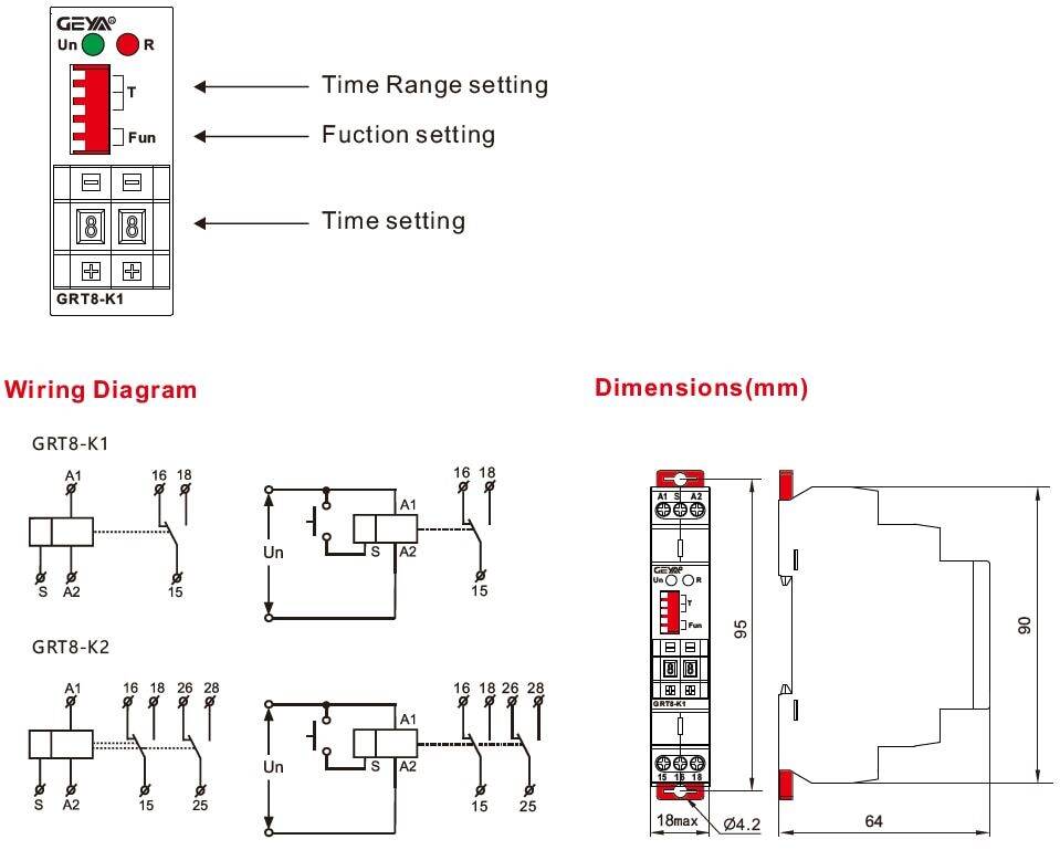 GEYA Multifunction Timer Relay Electronic Adjustable or Digital Setting Timer Switch 12V 24V 48V ...
