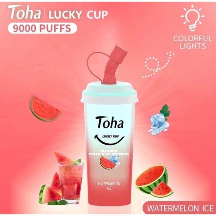 WATERMON ICE Toha Cup 9000 puffs Rechargeble | Lazada PH