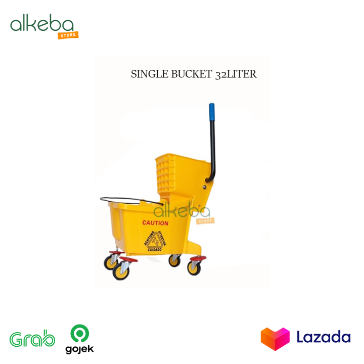 Single Bucket Mop ./ Alat Pel Lantai 32 L Wringer Trolley Murah ...
