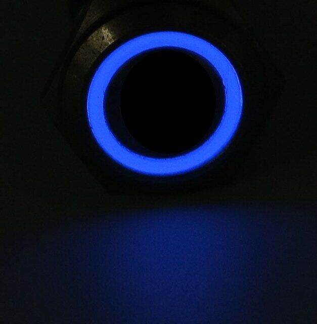 12/16/19/22mm Waterproof Metal Push Button Switch LED Light Momentary ...