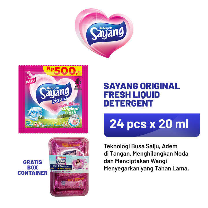 Sayang Original Fresh Liquid Detergent 20 ml x 24 Sachet | Lazada Indonesia