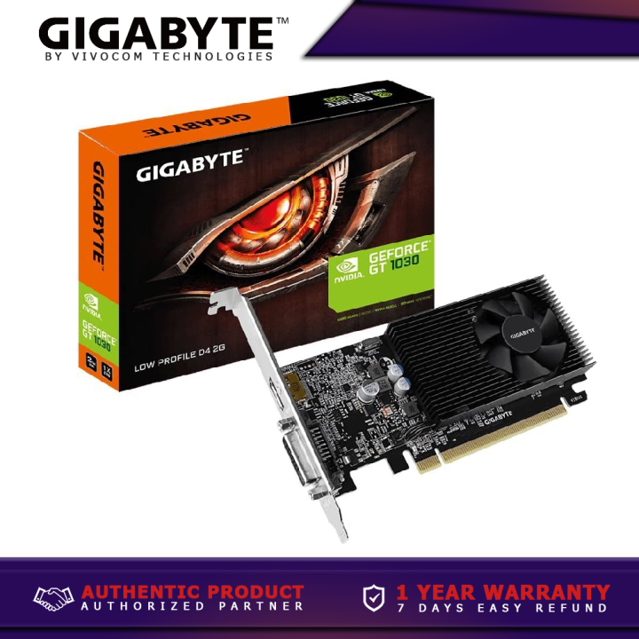 GIGABYTE GeForce GT1030 Low Profile GV-N1030D4-2GL D4 2G DirectX 12 ...