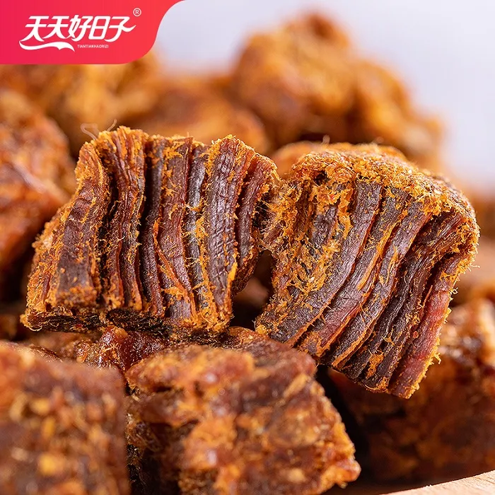 Dried Beef Cubes Bagged Meat Office White Collar Beef Jerky Snack Net ...