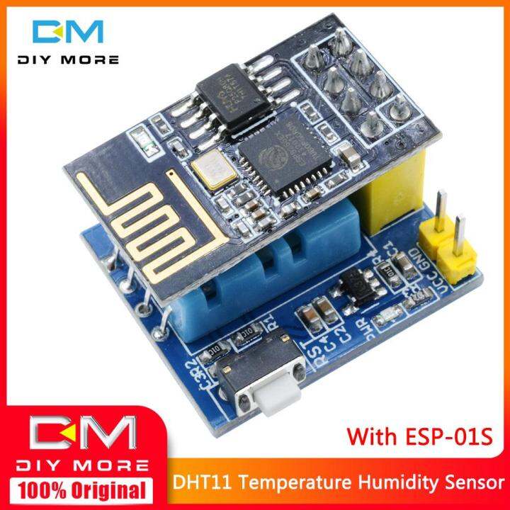 Original KKmol ESP8266 ESP01S ESP-01S DHT11เซ็นเซอร์วัดอุณหภูมิความชื้นโมดูล Wifi เครื่องรับส่ง ...