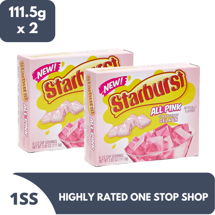 Starburst All Pink Strawberry Gelatin 111.5g x 2 | Lazada PH