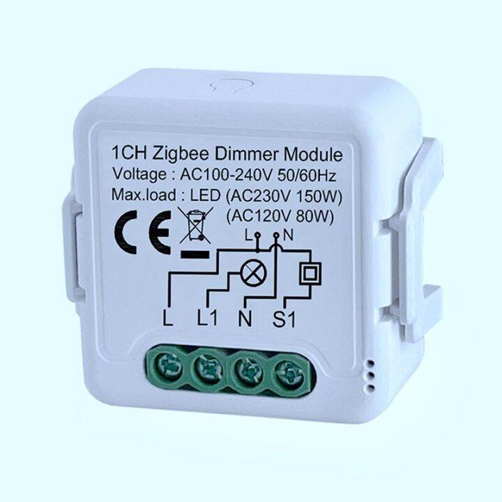 HOT Tuya Zigbee Smart Dimmer Switch Module With Neutral Wireless Remote ...