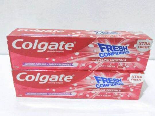 2 Colgate Fresh Confidence w/ Cooling Crystals (spicy fresh ) 125g ...