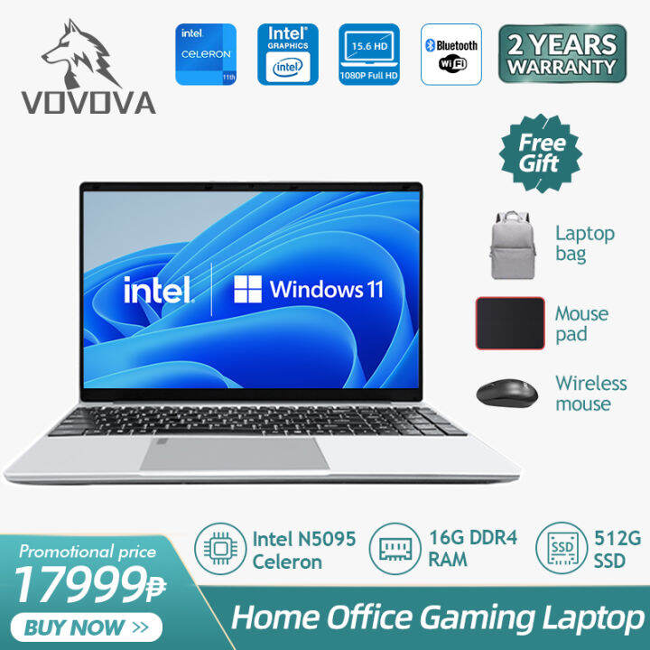 VOVOVA Laptop Latest original N5095 16G 512G 15.6inch IPS Full HD LED ...