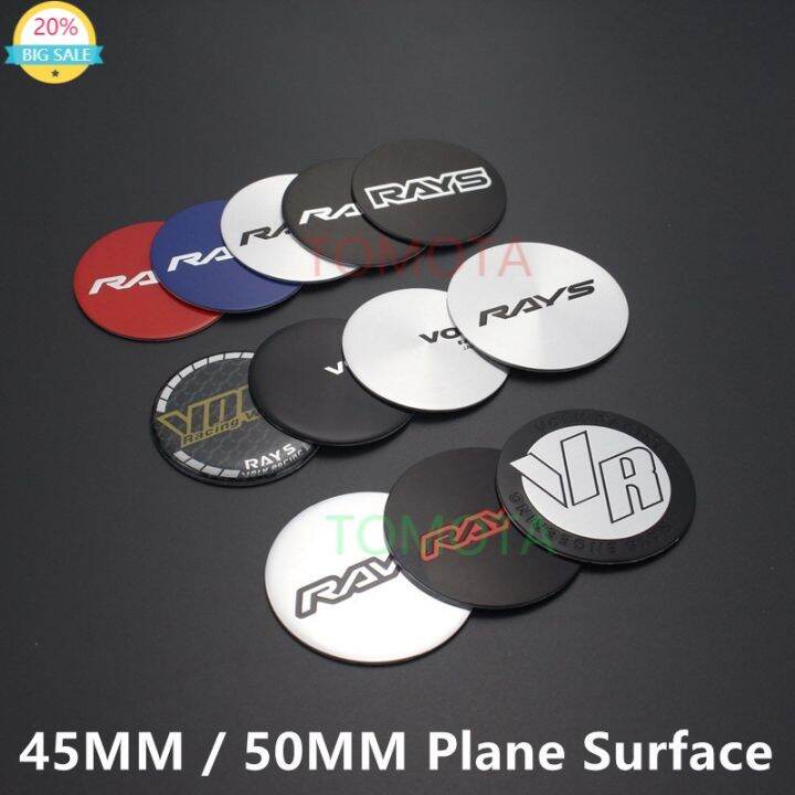 NEW 4pcs 45MM/50MM RAYS Logo Wheel Cap Stickers 4.5CM/5CM VOLK Wheel ...