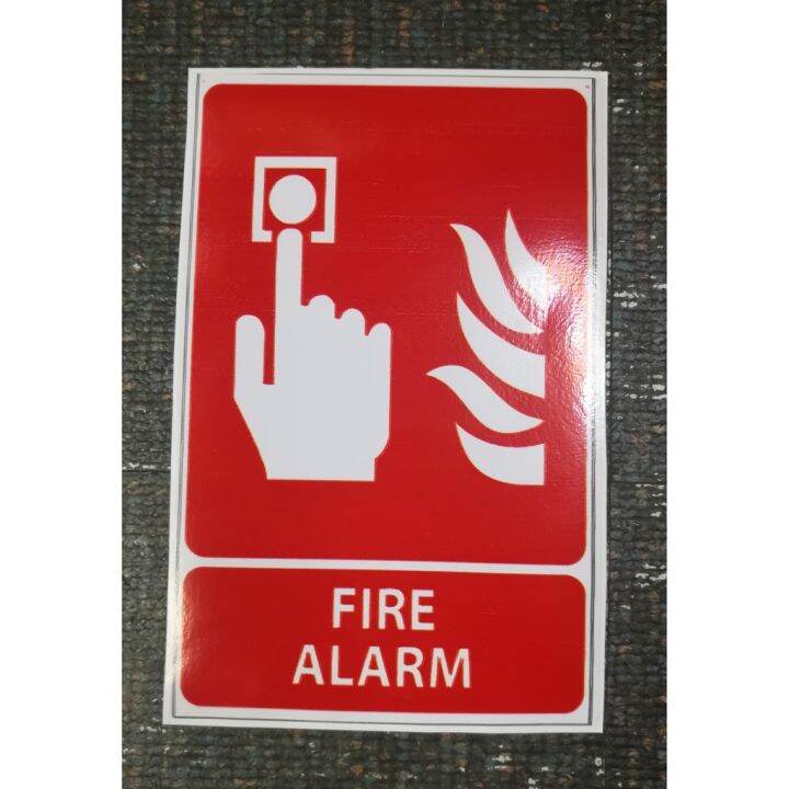 Fire Alarm Symbol Sign StickerX9f | Lazada PH