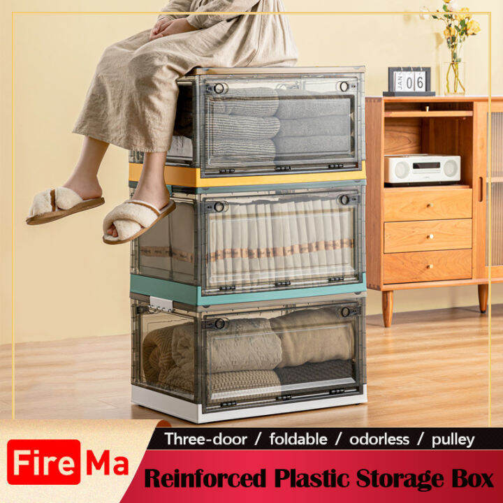 FireMa 【Ready Stock】120L Foldable Storage Box With Lid Large Capacity ...