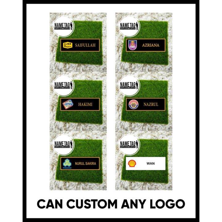 NAME TAG EPOXY CUSTOM ANY LOGO (75X25MM) | Lazada