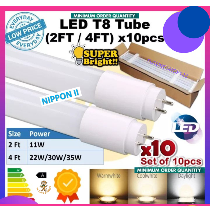 LED T8 Extra Bright 22W 36W 48W 4FT Light Tube Lampu Kalimantang Terang Dinding Siling Wall ...