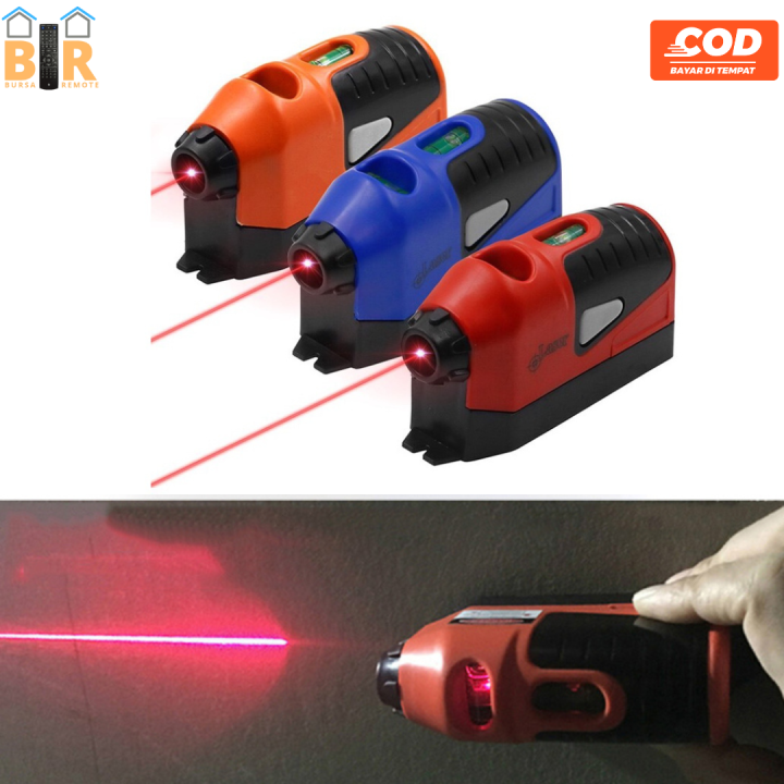 Laser Mini Line Horizontal Presisi Lurus Alat Bantu Tukang Ukur Jarak ...