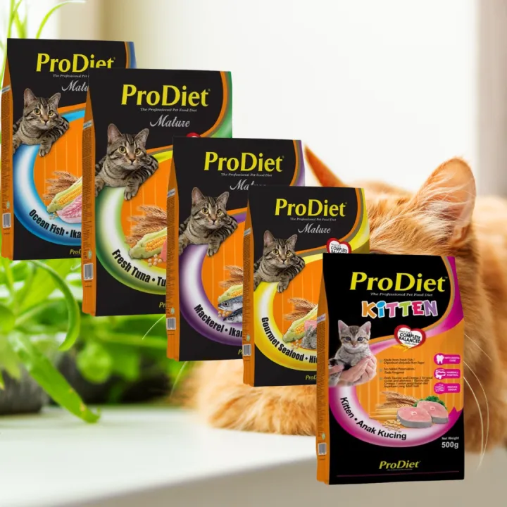 ProDiet Dry Cat Food 500g(Mackerel/Gourmet Seafood/Ocean Fish/Fresh ...