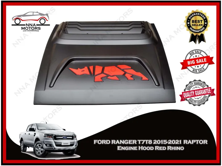 FORD RANGER T6T7 2015-2021 RAPTOR Hood Scoop Red Rhino | Lazada PH