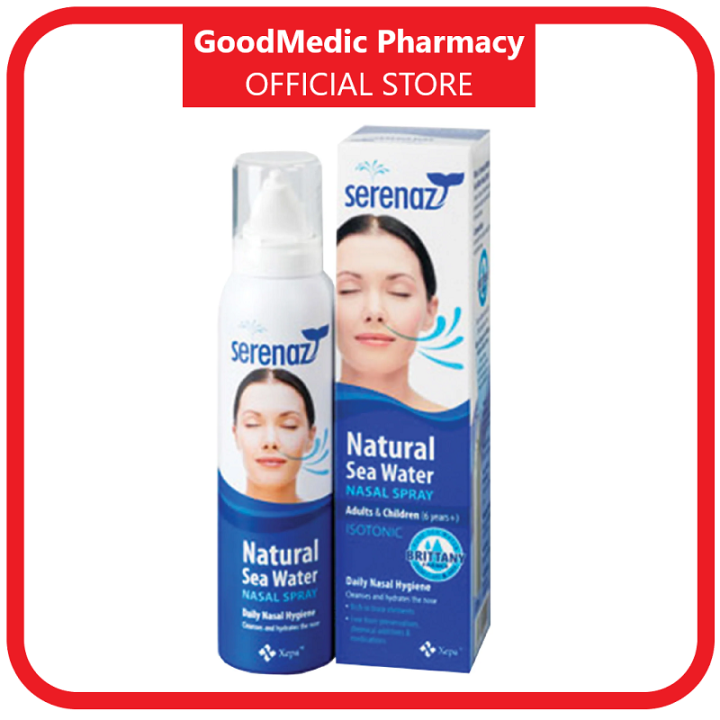 Serenaz Natural Sea Water Nasal Spray (Adults & Children 6 years ...