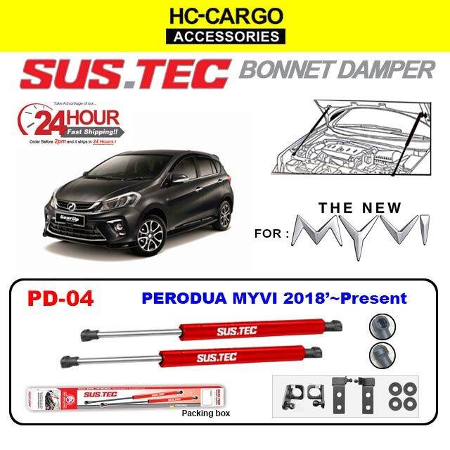 Sustec Perodua Myvi Bonnet Damper Bonnet Lifter Absorber Hydraulic Gas G3 2018 - 2022 | Lazada
