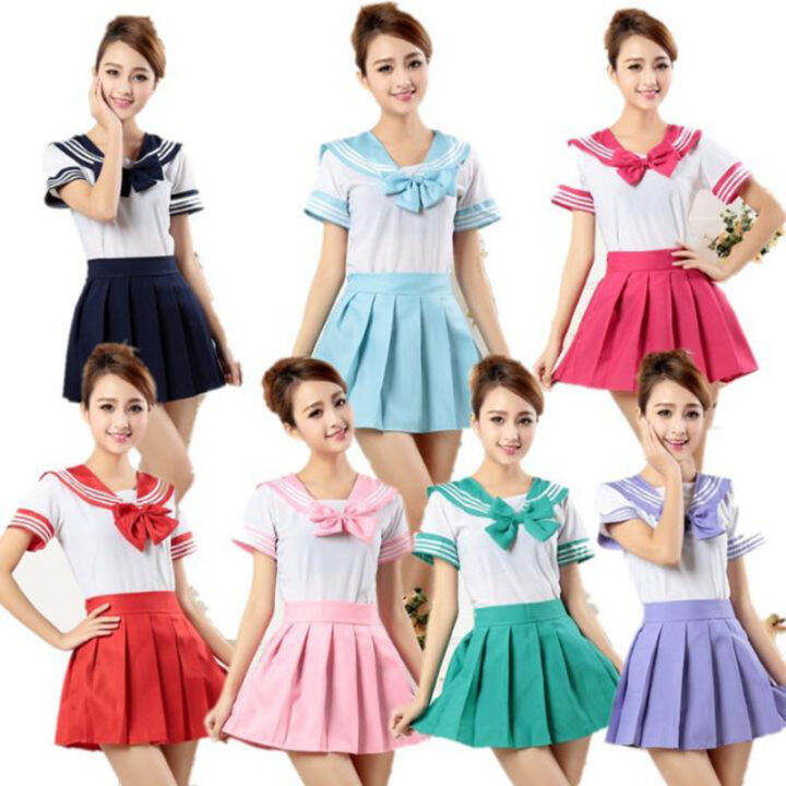 newdv2 3Pcs Japanese School Uniforms Anime COS Sailor Suit JK Students ...
