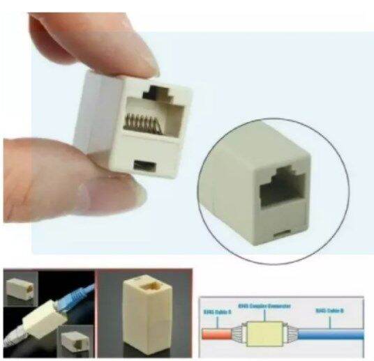 RJ45 Coupler Joiner Lan Network Ethernet Cable Extender Joiner Adapter ...