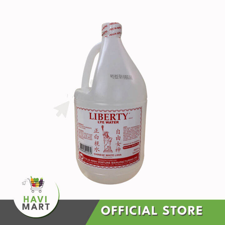 Liberty Lye Water White Lihia 1Gallon Approx.3.6L (For Puto, Kutsinta ...