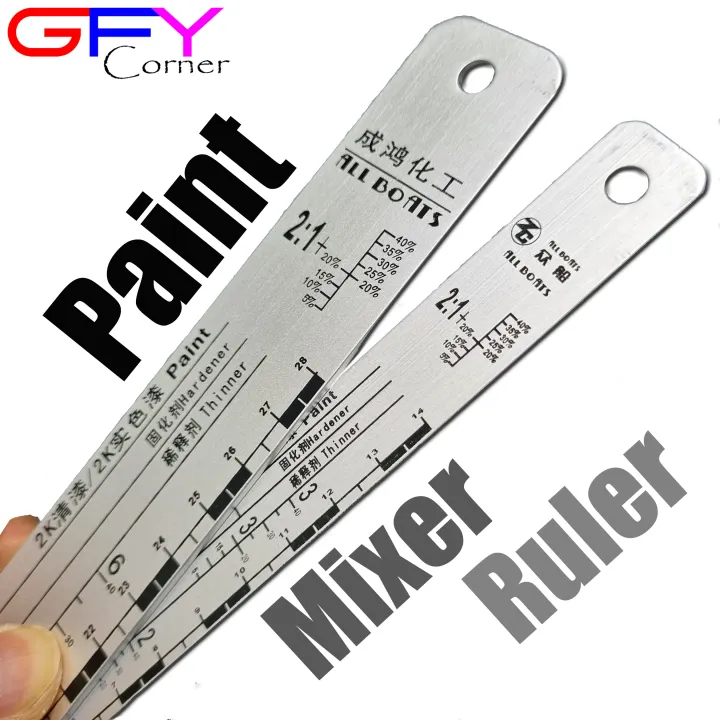 Paint Mixing Tool Aluminum Ruler Auto Paint Mixing Tool | Lazada PH