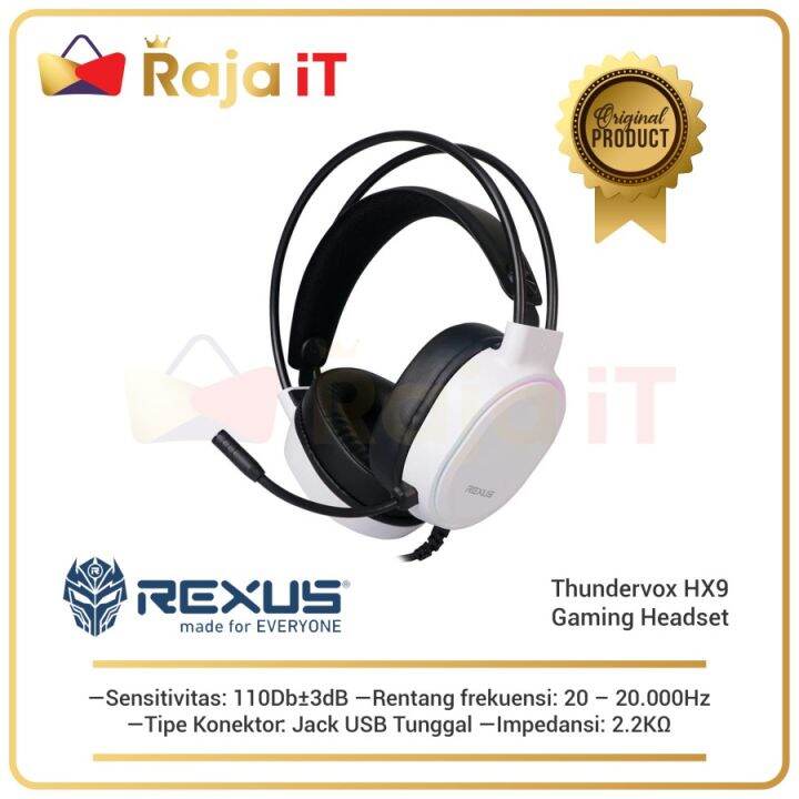 REXUS HX9 Headset Gaming Rexus Thundervox HX-9 RGB Gaming Headset ...