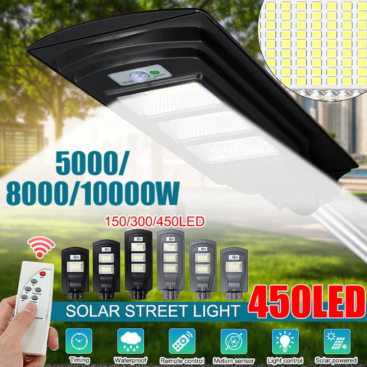 5000W/8000W/10000W Solar Power Street Light LED Wall Lamp PIR Motion ...