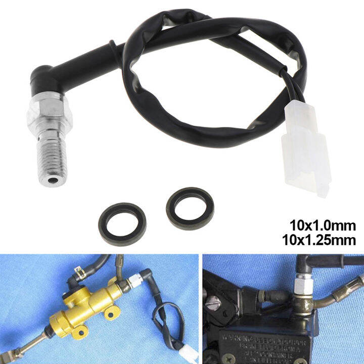 BC M10 x1.0/1.25mm Motorcycle Hydraulic Brake Pressure Rear Light Switch Hollow Bolt Motocicleta ...