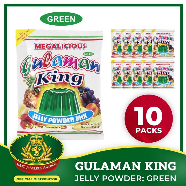 Green Gulaman King Jelly Powder Mix (10 Packs) | Lazada PH