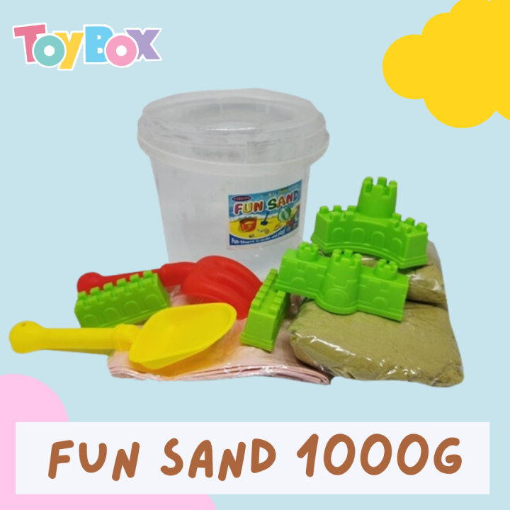 ToyBoxPH 1000g Fun Sand Kinetic Sand with Molder, Tools & Inflatable ...