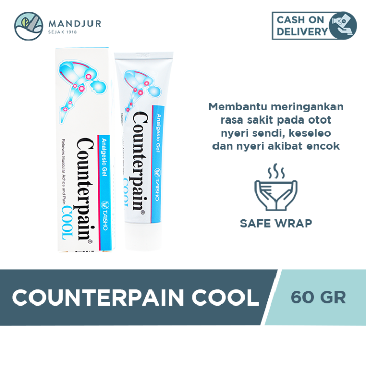 Counterpain Cool 60 gr - Gel Analagesik Pereda Nyeri Otot Keseleo Memar ...