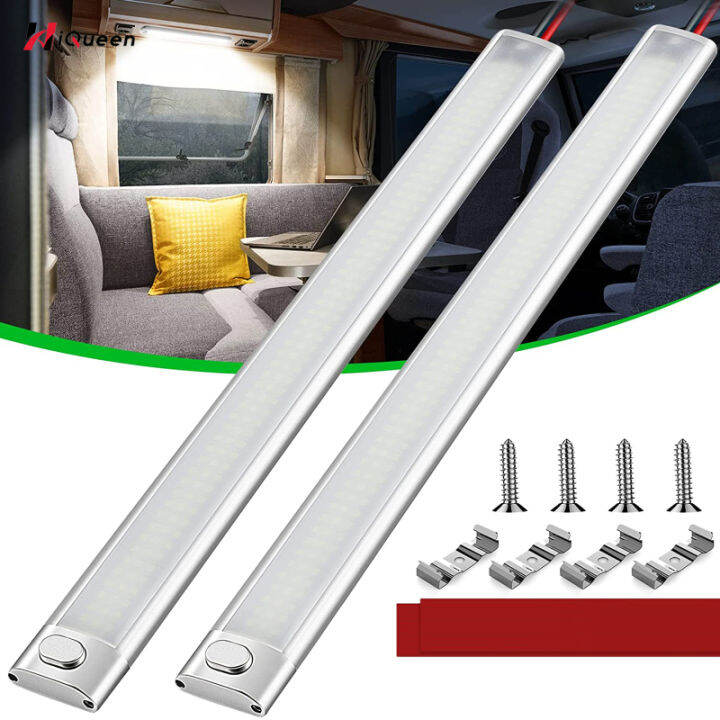HiQueen lampu tali LED 12V dengan saklar On-Off RV Bar lampu Interior ...