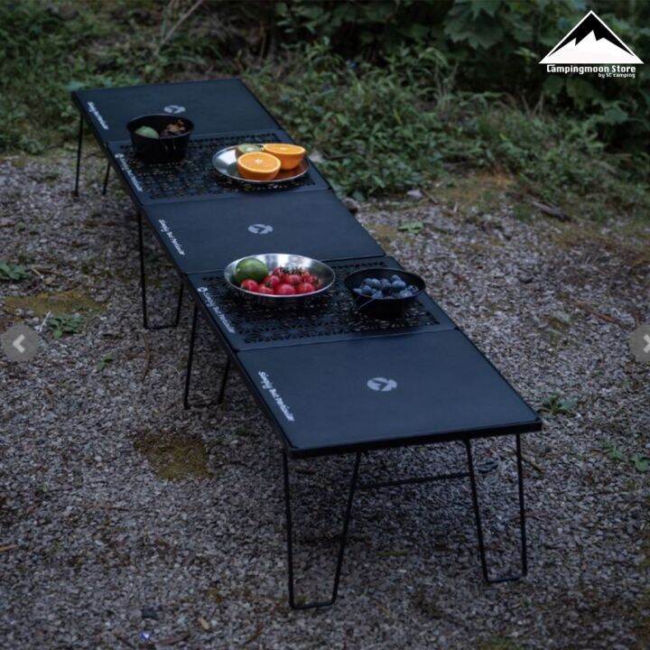 NP ท็อปมาใหม่! โต๊ะตะแกรง Campingmoon T-230 | T-233 | T-229โต๊ะเหล็กพับ สีกากี สีดำ พร้อมกระเป๋า ...