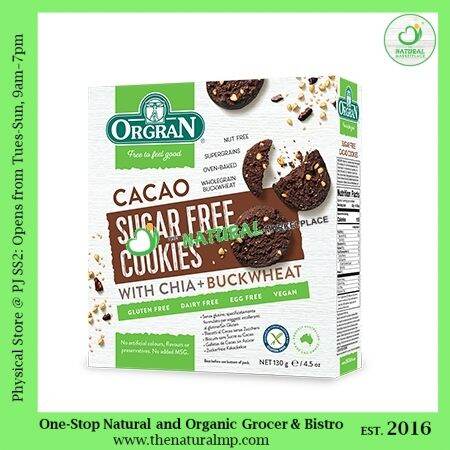 Orgran Sugar Free Cookies - Cacao with Chia & Buckwheat 130g | Lazada