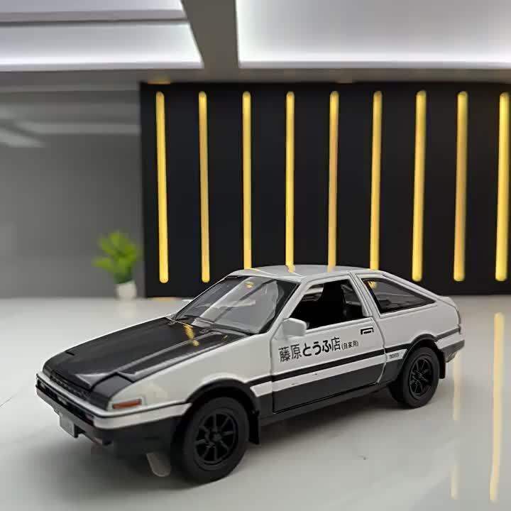 建元合金车模1:32F田AE86头文字D跑车回力带声光玩具汽车模型摆件 | Lazada.co.th