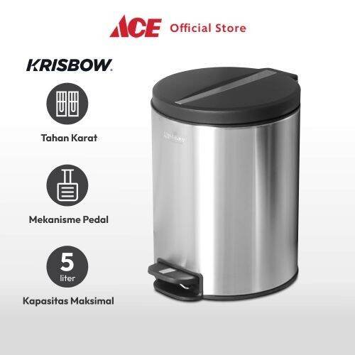 KRISBOW 5 LTR TEMPAT SAMPAH STAINLESS | Lazada Indonesia