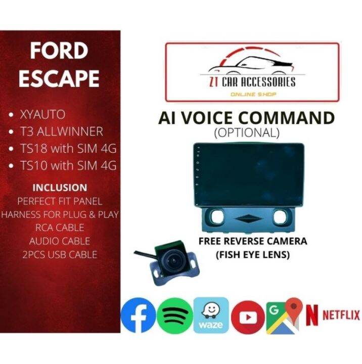 FORD ESCAPE 𝟮𝟬𝟬𝟭-𝟮𝟬𝟭𝟬 𝟗𝐢𝐧𝐜𝐡 QCY ANDROID 𝐇𝐞𝐚𝐝 𝐮𝐧𝐢𝐭 | Lazada PH